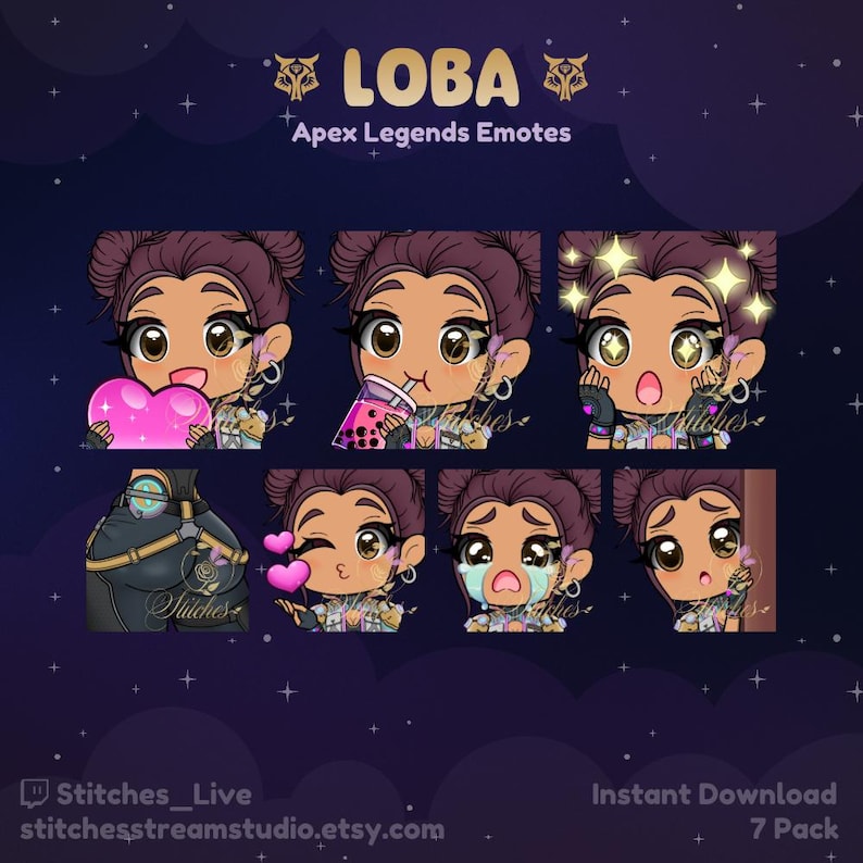 Apex Legends Loba Demon Claws Twitch Emote Pack | Streamer, Streaming ...