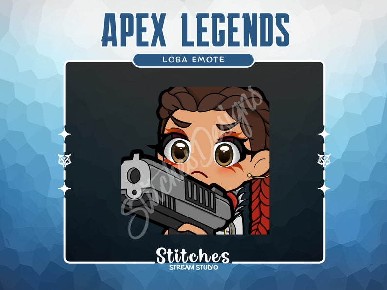 Loba Chibi Gun Emote, Apex Legends Emote, for Twitch Streamers, Discord ...