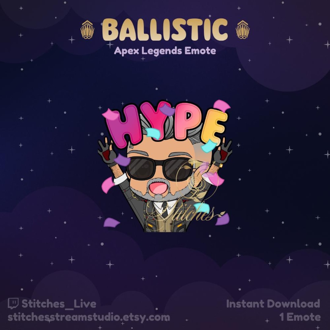 Apex Legends Ballistic Earl Grey Hype Twitch Emote | Streamer ...