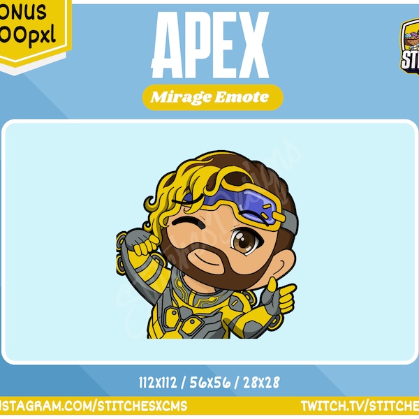 Apex Legends Mirage Twitch Emotes - Etsy Israel