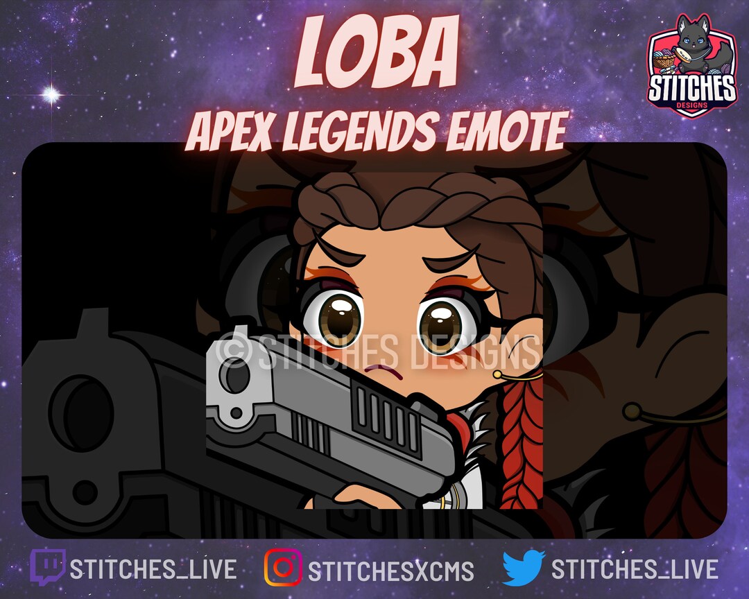 Loba Chibi Gun Emote Apex Legends Emote for Twitch - Etsy