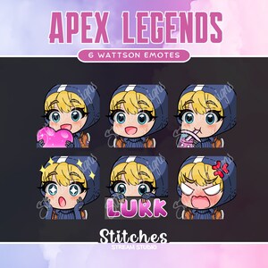 Apex Legends Wattson Chibi Pink Pre-made Emote Pack, Wattson Bundle ...