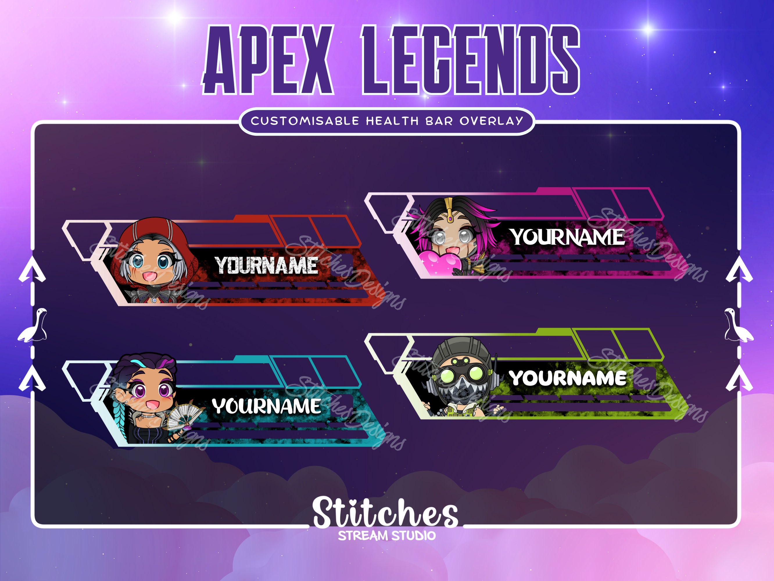 Apex Legends Static Customisable Health Bar Overlay, Apex Overlay, Apex ...