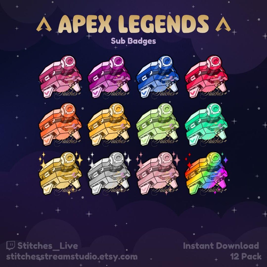 Apex Legends Lifeline Drone Twitch Sub Badges | Streamer, Streaming ...