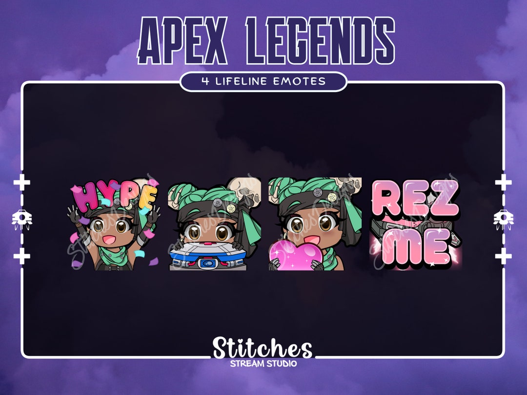 Apex Legends Lifeline Pirate Queen Pink Chibi Emote Bundle Animated ...