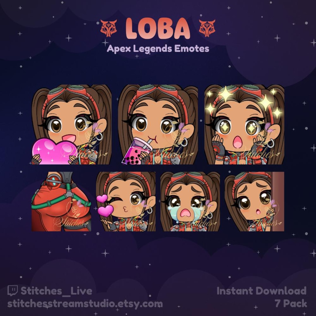 Apex Legends Loba Cherry Bomb Twitch Emote Pack | Streamer, Streaming ...