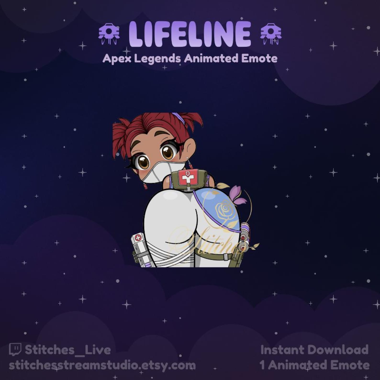 Apex Legends Lifeline Shinobi Surgeon Twerk Animated Emote | Twitch ...