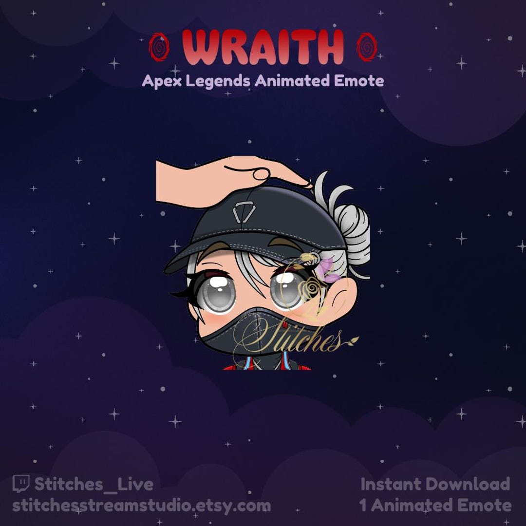 Apex Legends Wraith Street Smart Pat Animated Twitch Emote | Streamer ...