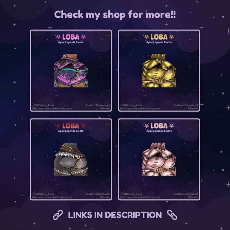 Apex Legends Loba Metallic Silver Bottom Twitch Emote | Streamer ...