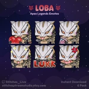 Apex Legends Loba Lycanthrope Twitch Emote Pack | Streamer, Streaming ...