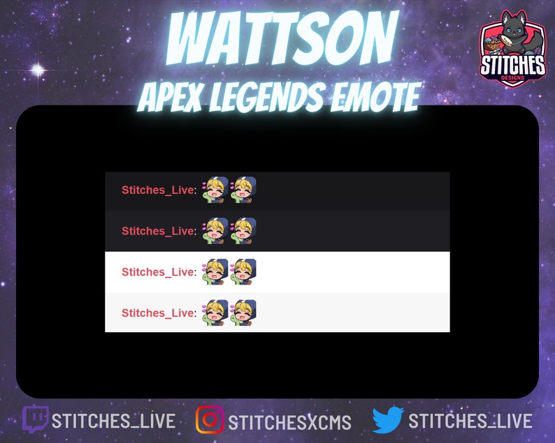 Wattson Hugging Nessie Chibi Emote Apex Legends Twitch Discord - Etsy