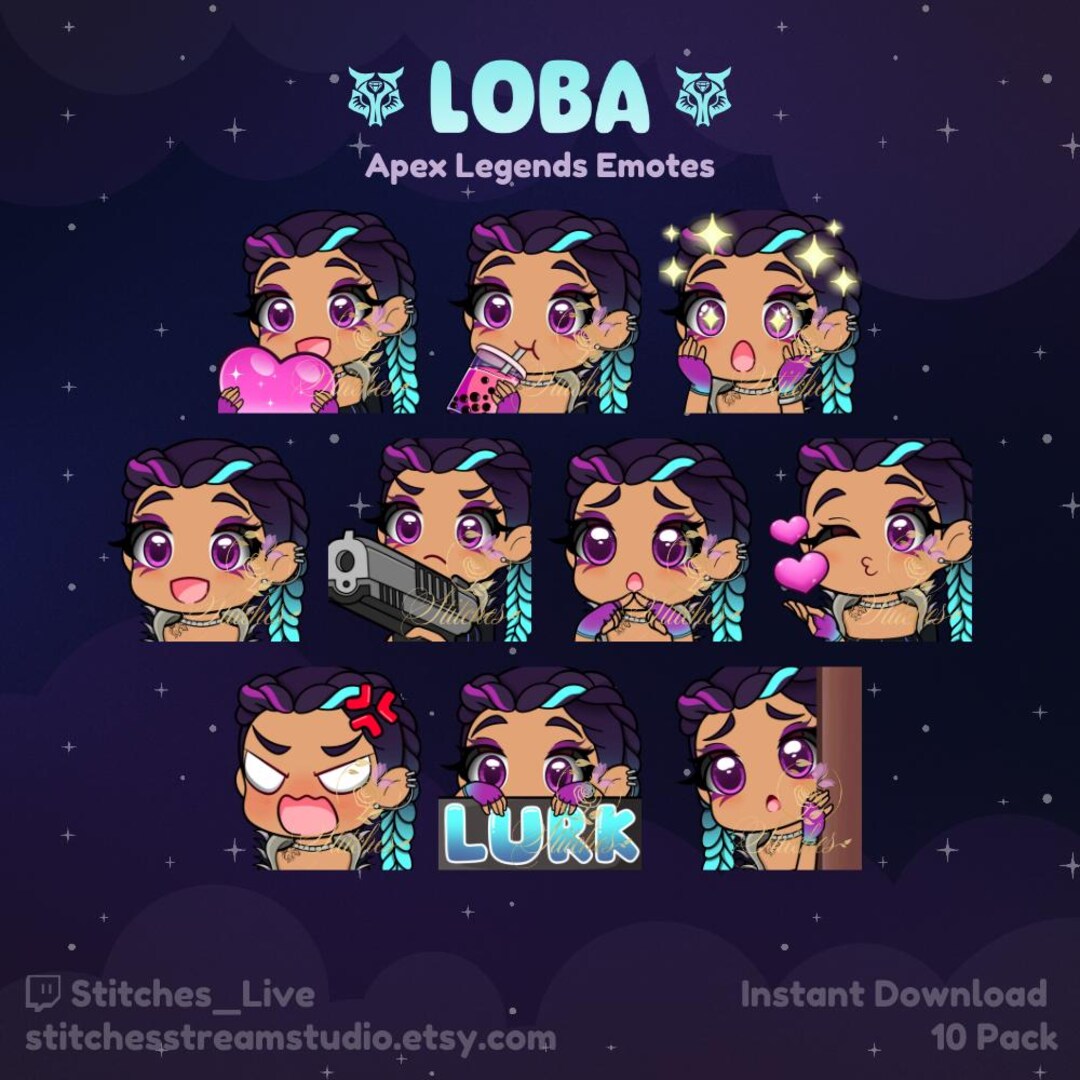 Apex Legends Loba Torrent Twitch Emote Pack | Streamer, Streaming ...