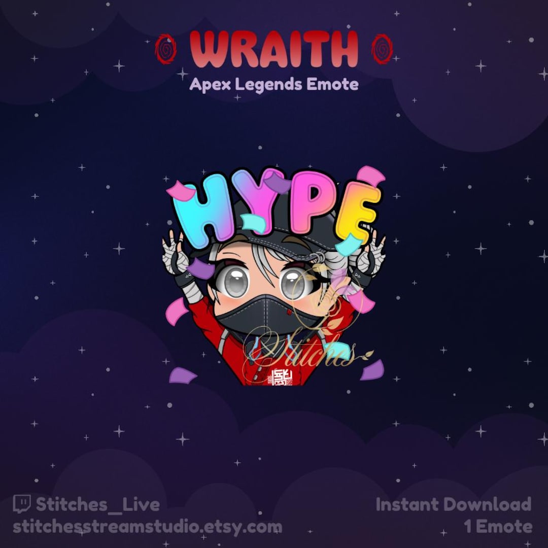 Apex Legends Wraith Street Smart Hype Twitch Emote | Streamer ...