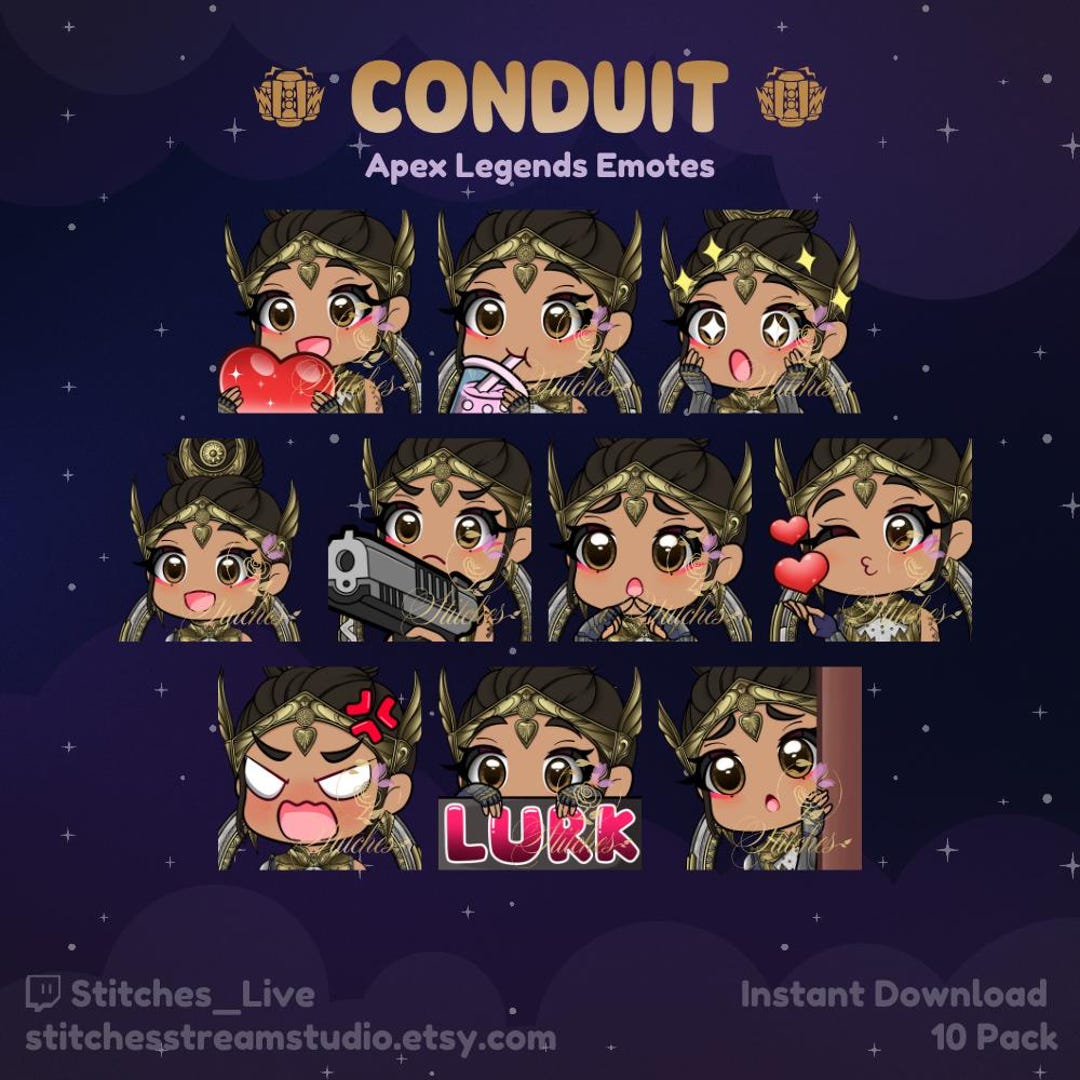 Apex Legends Conduit Gilded Radiance Twitch Emote Pack | Streamer, Streaming Assets, Gaming ...