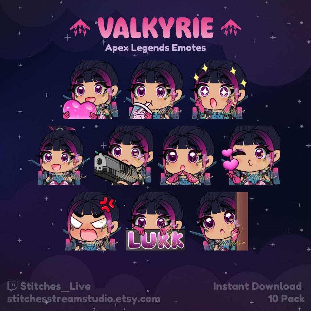 Apex Legends Valkyrie Florescent Tech Twitch Emote Pack | Streamer ...