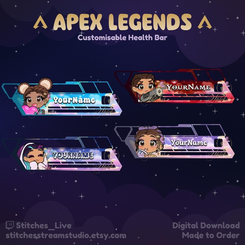 Apex Legends Static Customisable Health Bar Overlay | Streamer ...