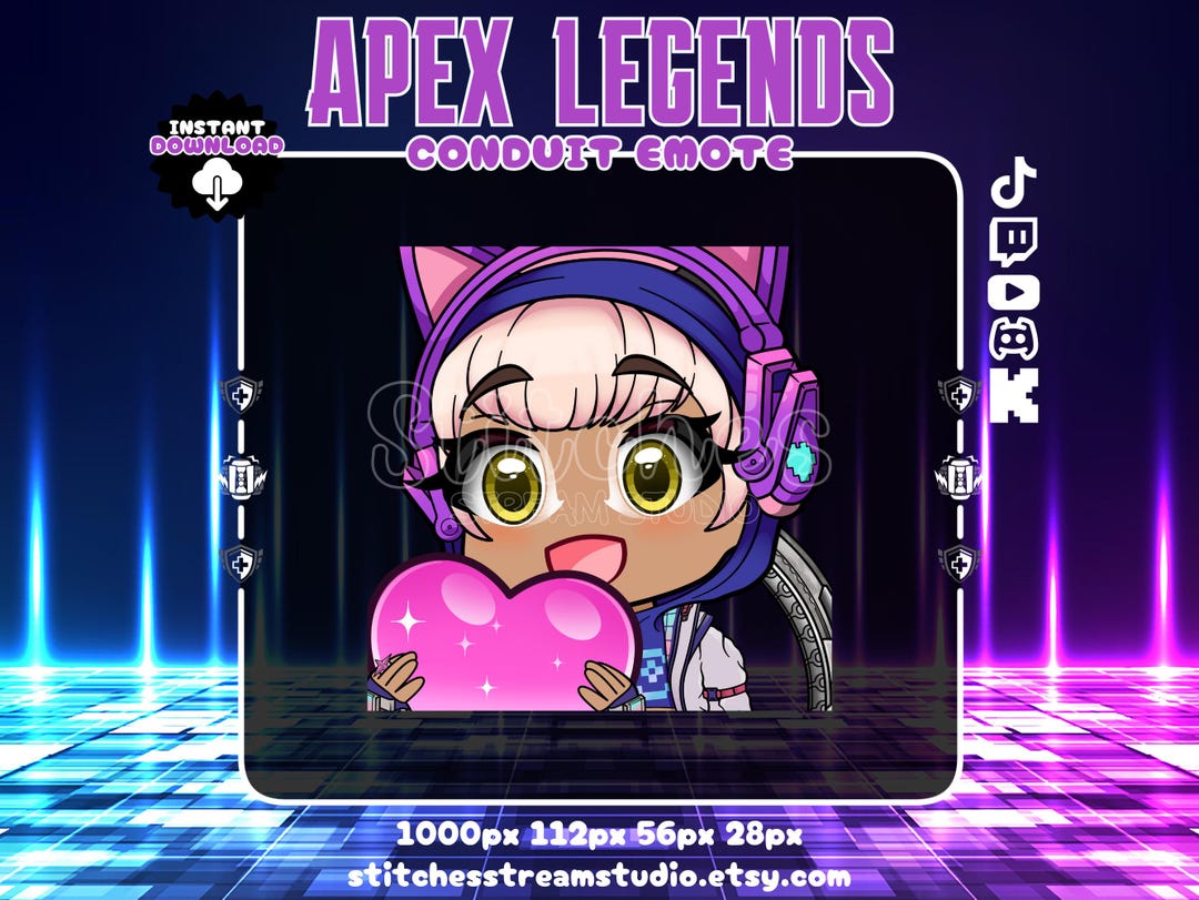 Apex Legends Conduit Player One Heart Chibi Pre-made Emote, Conduit ...