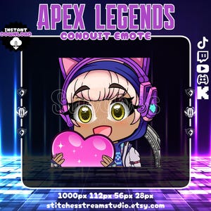 Apex Legends Conduit Player One Heart Chibi Pre-made Emote, Conduit ...