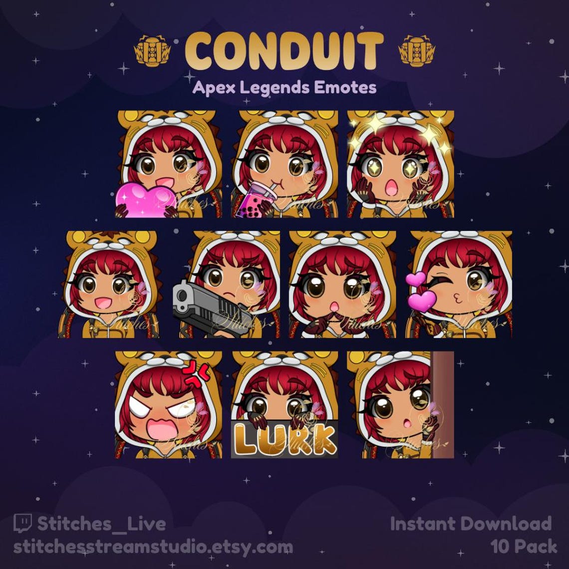 Apex Legends Conduit Lion Hearted Twitch Emote Pack | Streamer ...
