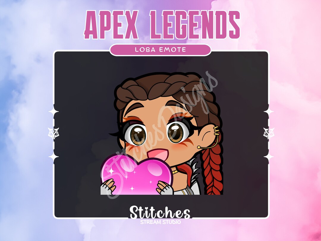 Apex Legends Loba Pink Heart Pre-made Emote, Loba Emotes, Twitch Chat ...