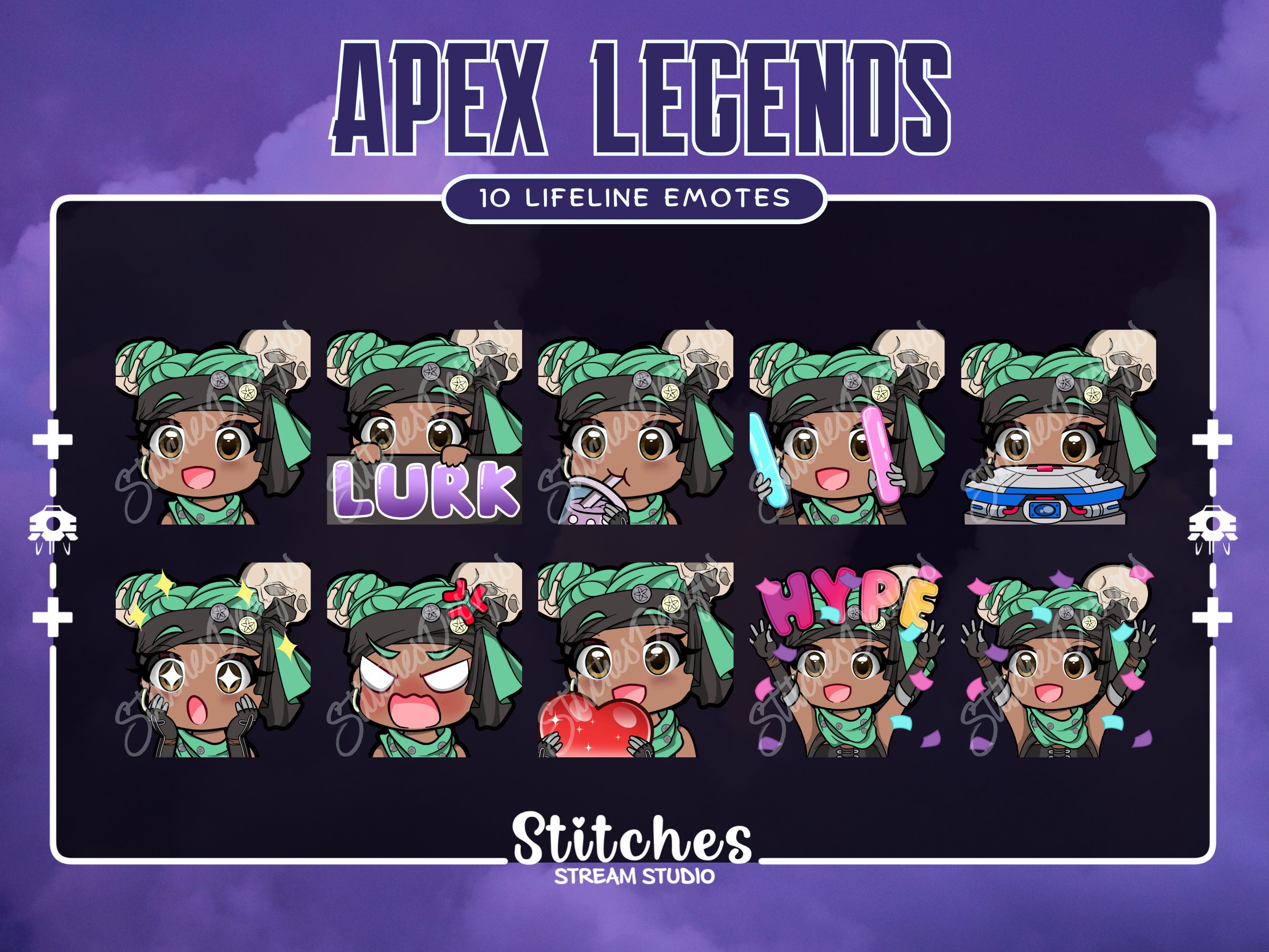 Apex Legends Lifeline Emotes Static and Animated, Pirate Queen Lifeline ...