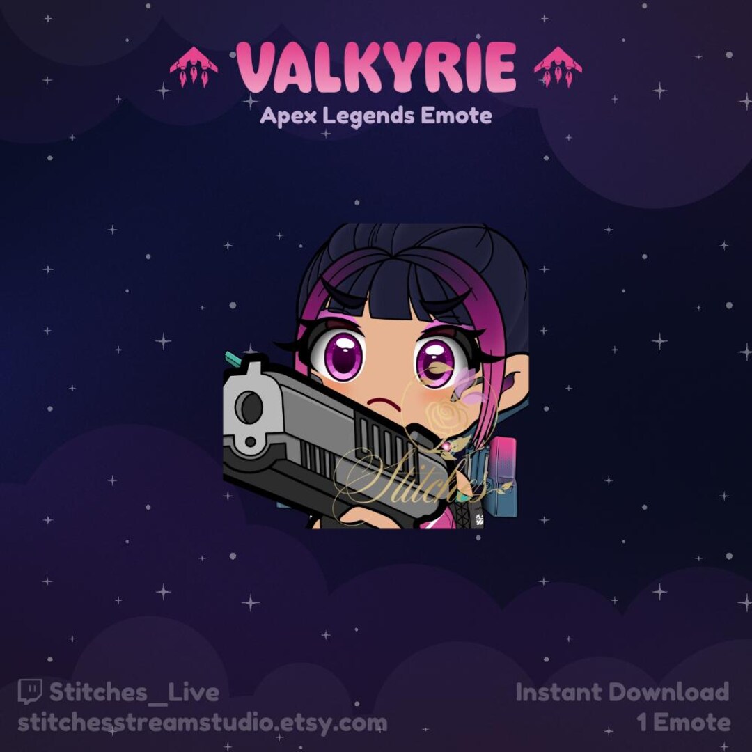 Apex Legends Valkyrie Florescent Tech Gun Twitch Emote | Streamer ...