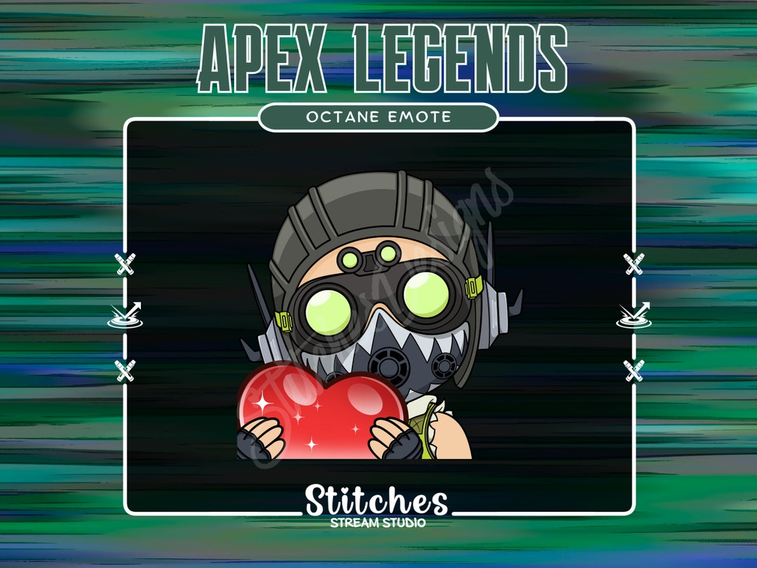 Octane Heart Emote, Apex Legends, Octane Emote , Pre-made Emote, Twitch ...