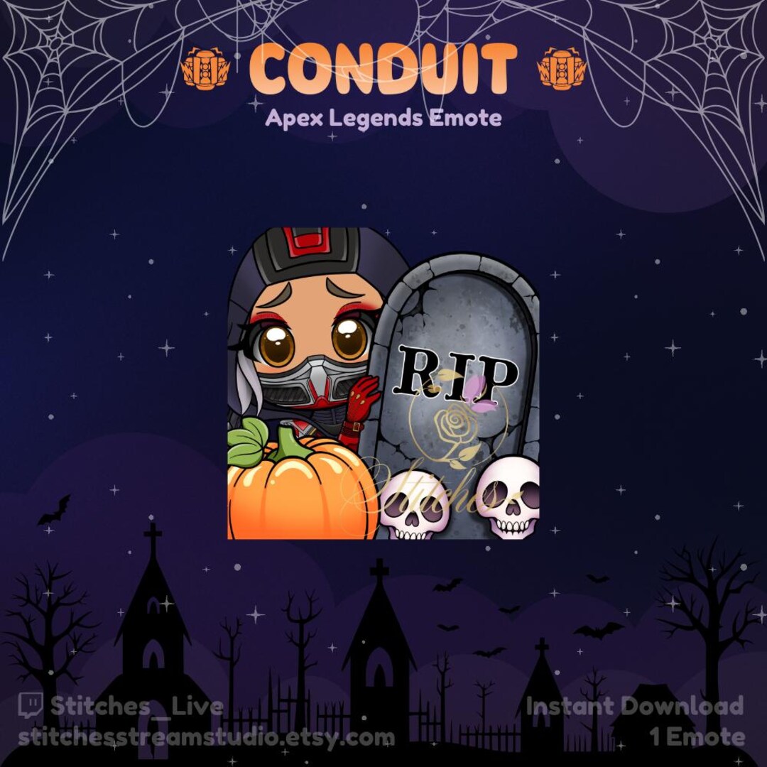 Apex Legends Halloween Conduit Undying Optimism RIP Twitch Emote | Streaming Assets, Gaming ...