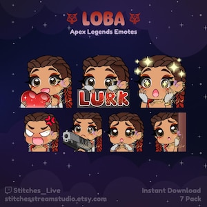 Apex Legends Loba Twitch Emote Pack | Streamer, Streaming Assets ...
