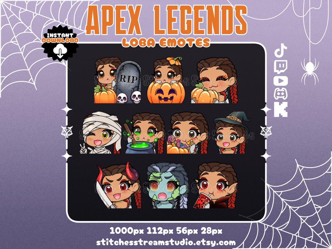 Apex Legends, Loba Emote Pack, Spooky Halloween, Discord, Twitch ...