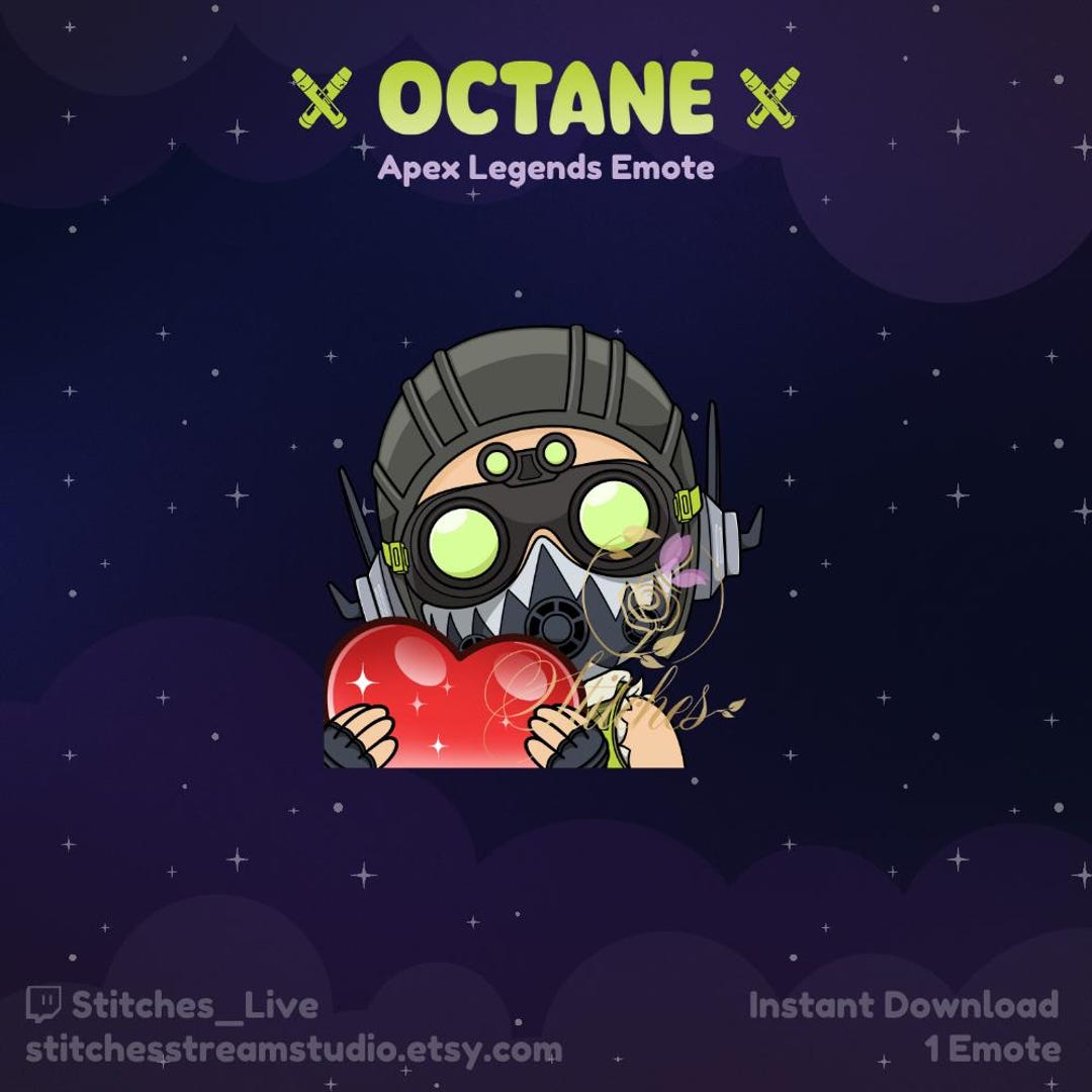 Apex Legends Octane Heart Twitch Emote | Streamer, Streaming Assets ...