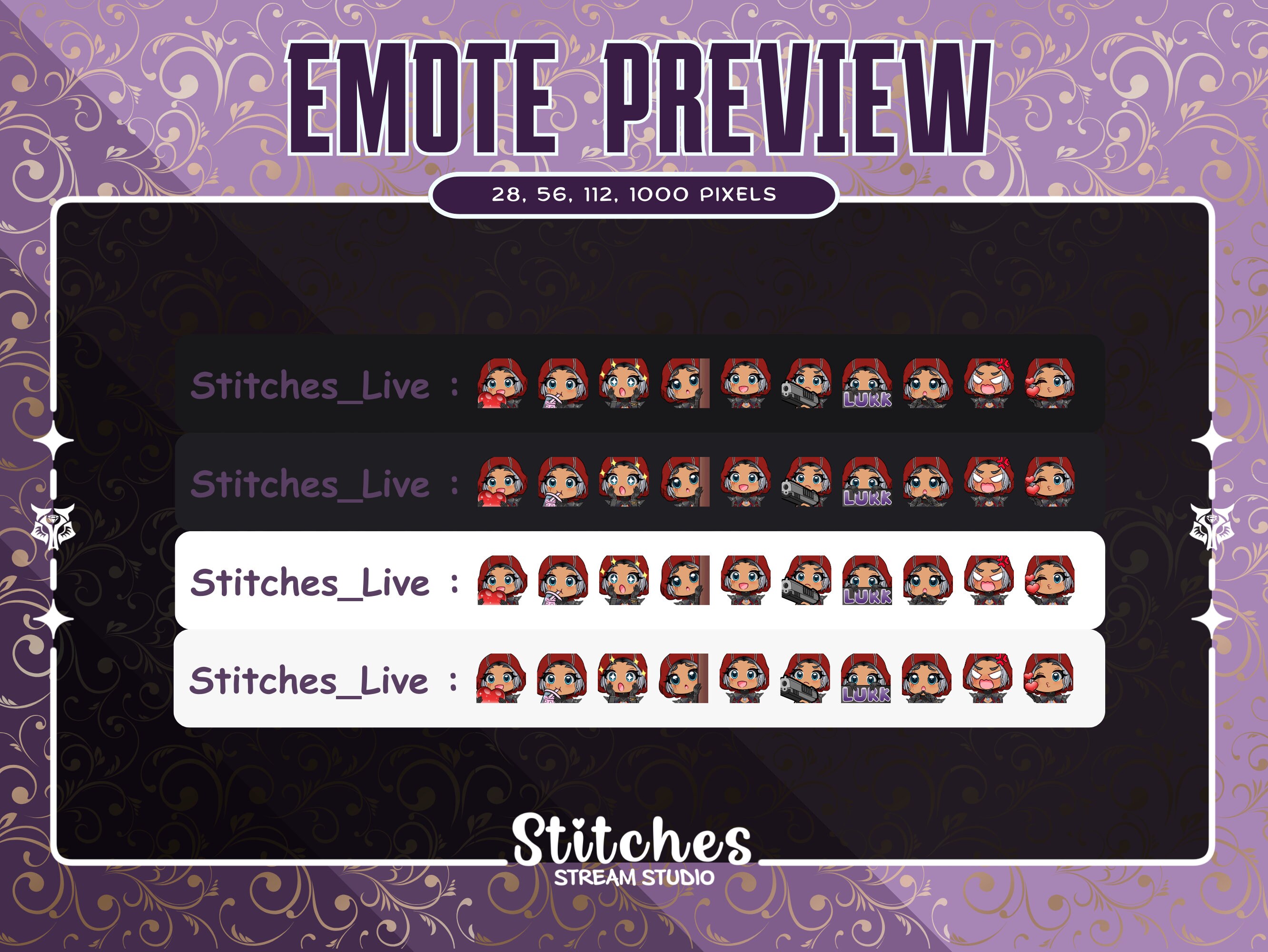 Apex Legends Loba Lycan Hunter Chibi Pre-made Emote Pack Loba Emotes ...