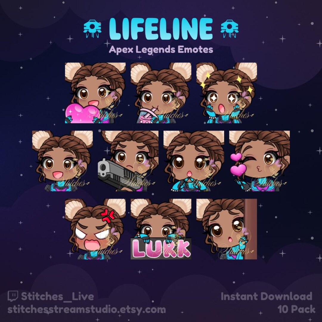 Apex Legends Lifeline My Wave Twitch Emote Pack | Streamer, Streaming ...