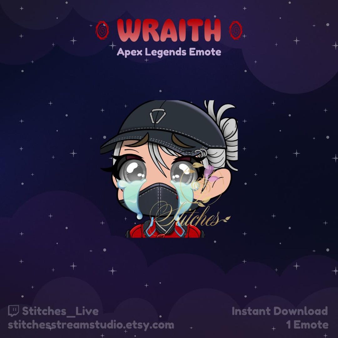 Apex Legends Wraith Street Smart Cry Twitch Emote | Streamer, Streaming ...