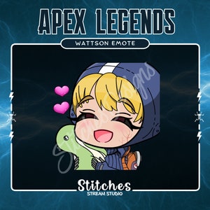 Wattson Hugging Nessie Chibi Emote Apex Legends Twitch Discord Youtube ...