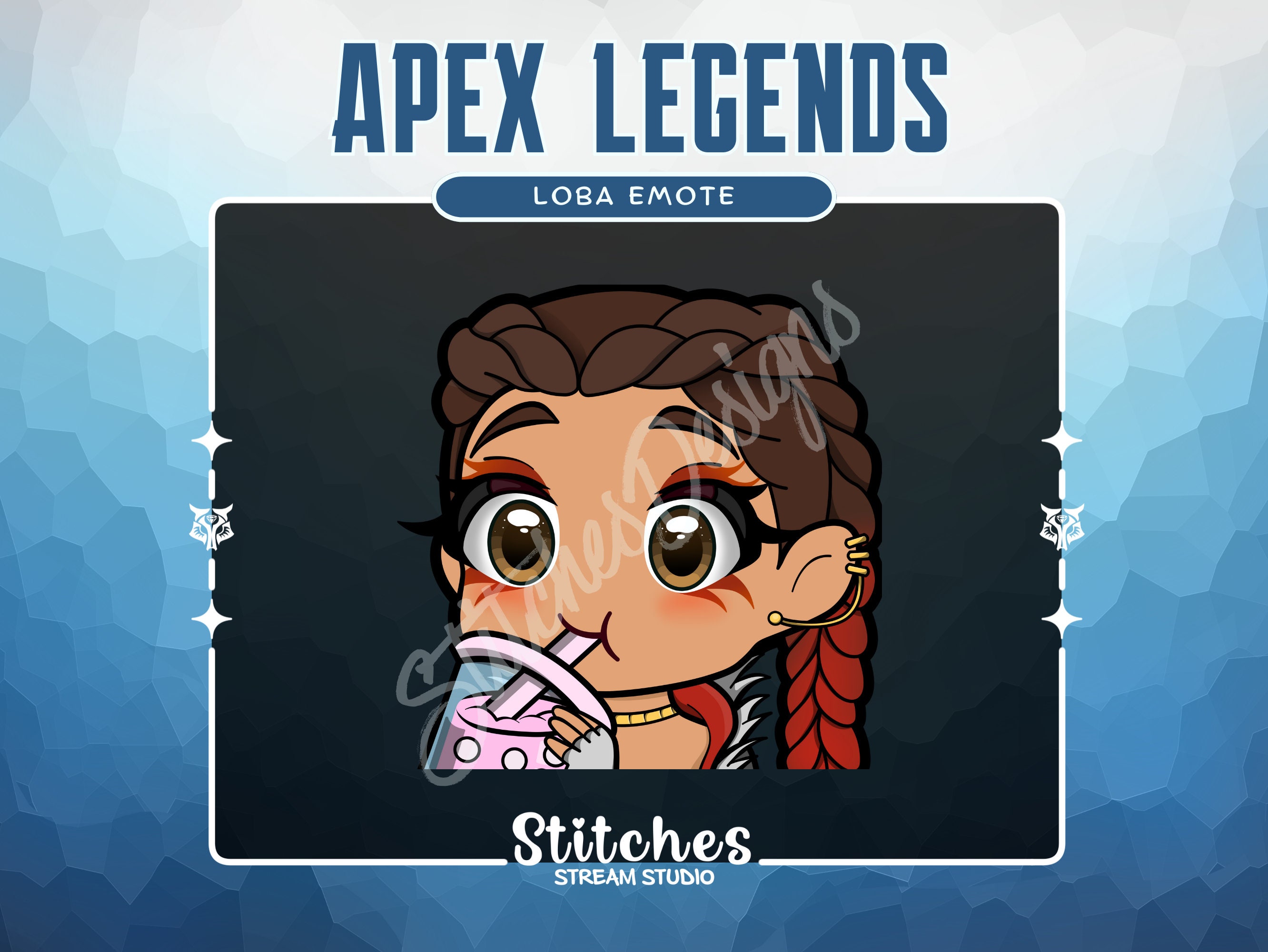 Apex Legends Loba Boba Tea Premade Emote, Loba Emotes, Twitch Chat ...