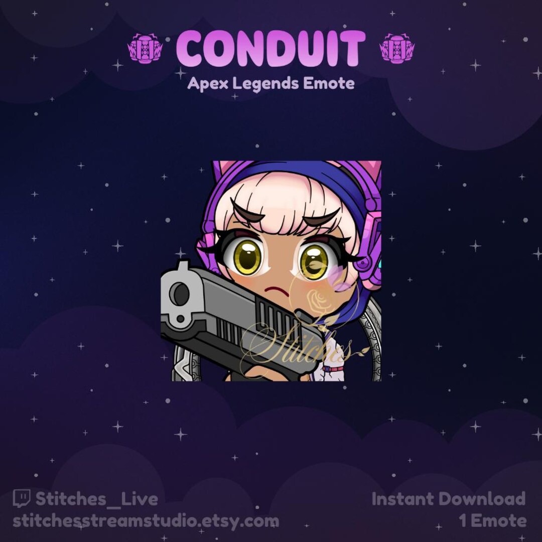 Apex Legends Conduit Player One Gun Twitch Emote | Streamer, Streaming ...