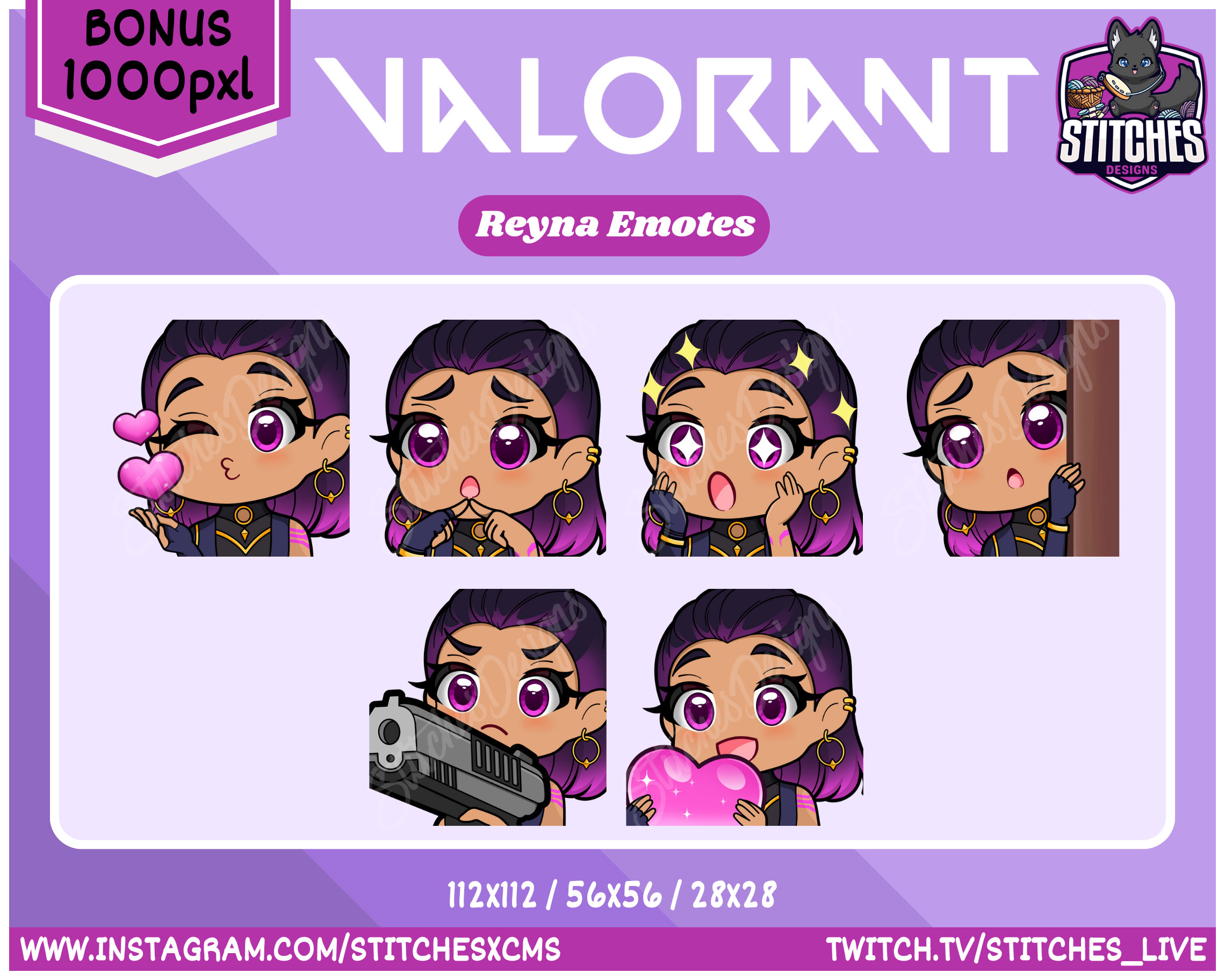Valorant Reyna Chibi Pre-made Emote Bundle Reyna Emotes - Etsy Ireland
