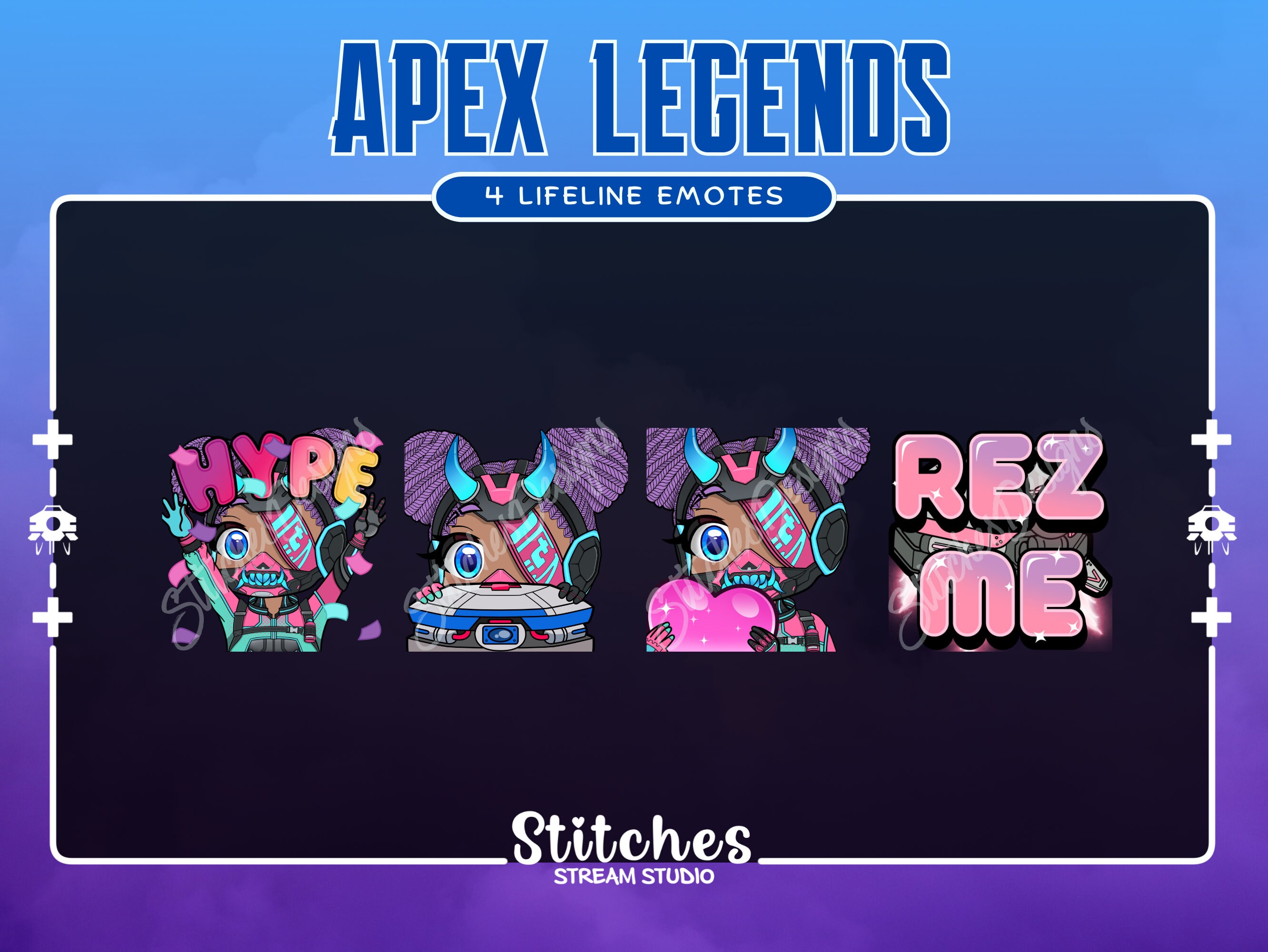 Apex Legends Lifeline Haunt and Heal Emote Bundle Animated Static ...