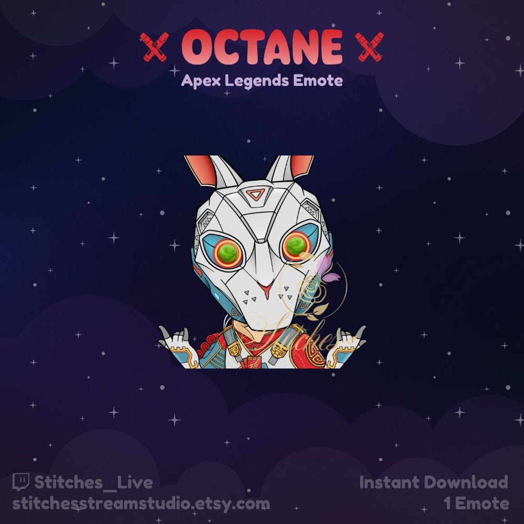Apex Legends Octane Lucky Rabbit Twitch Emote | Streamer, Streaming ...