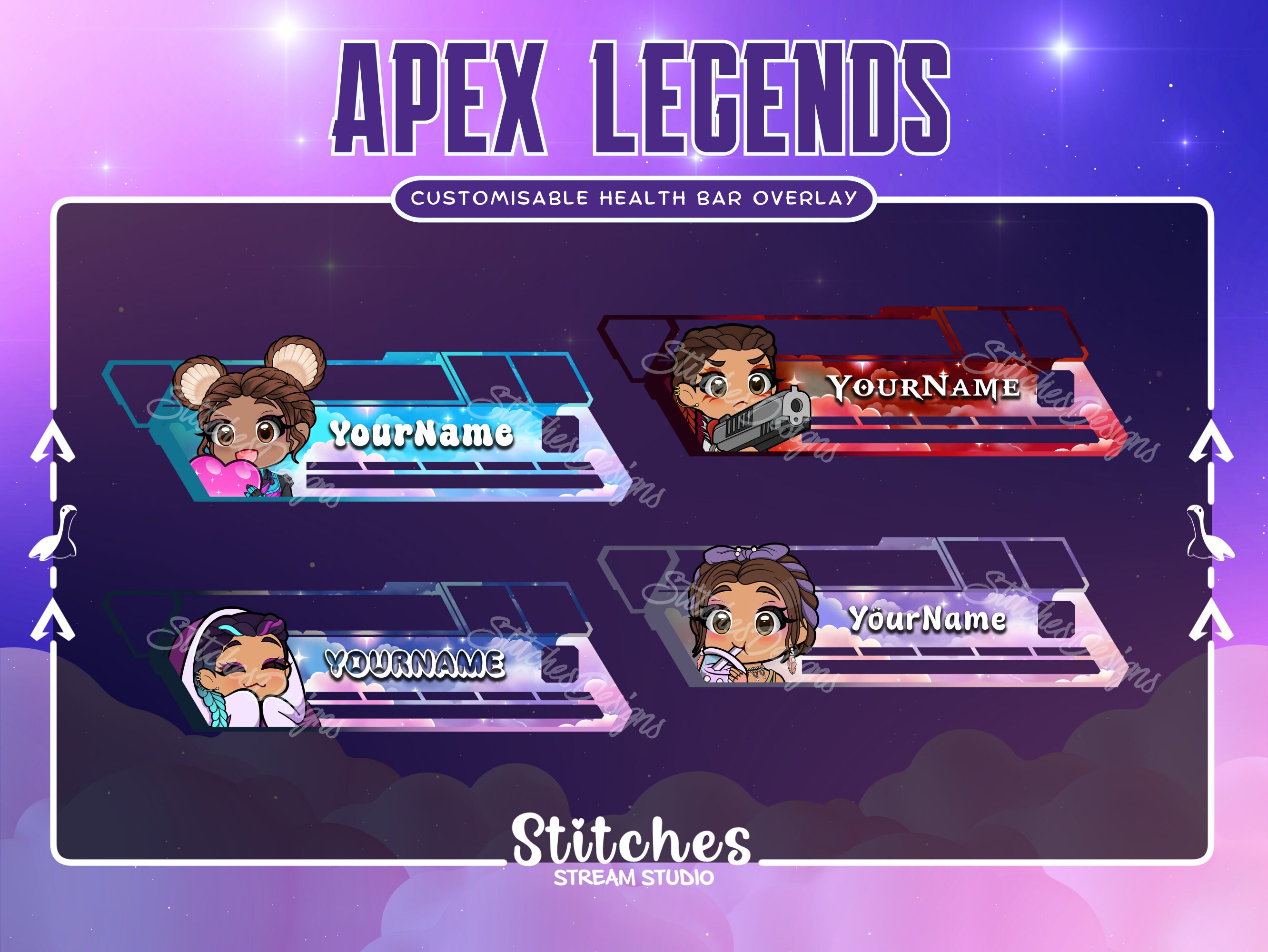 Apex Legends Static Customisable Health Bar Overlay, Apex Overlay, Apex ...