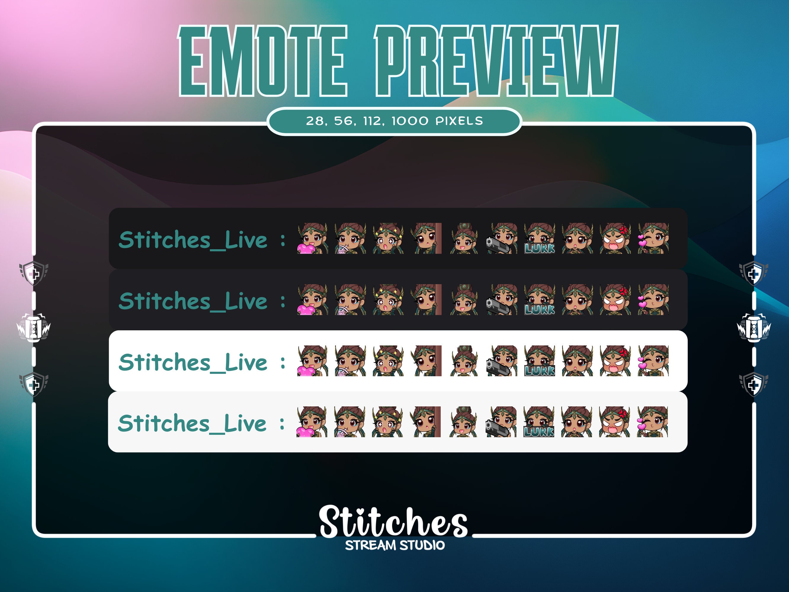 Apex Legends Conduit Malachite Monarch Chibi Pre-made Emote Pack ...