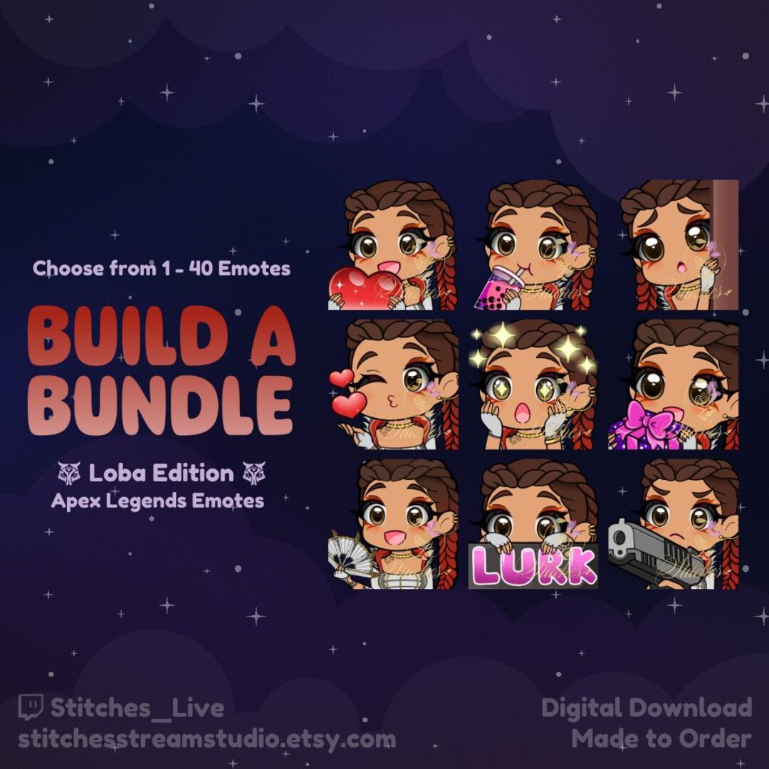 Apex Legends Loba Build A Bundle Emotes | Streamer, Streaming Assets ...
