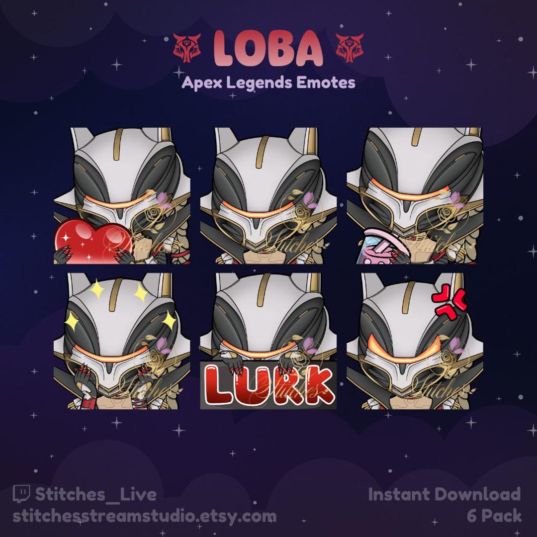 Apex Legends Loba Lycanthrope Twitch Emote Pack | Streamer, Streaming ...