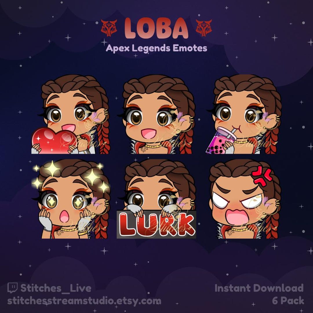 Apex Legends Loba Twitch Emote Pack | Streamer, Streaming Assets ...