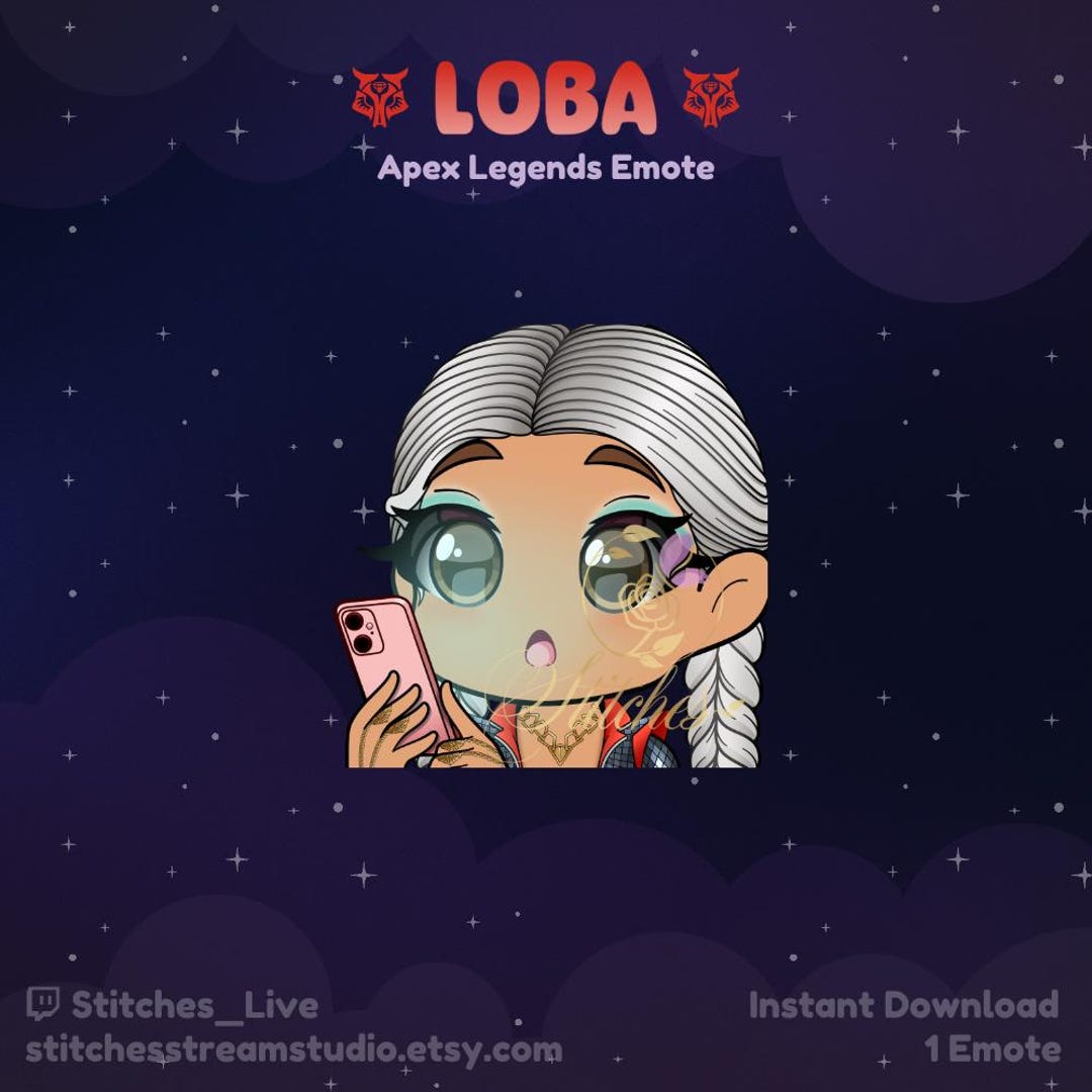 Apex Legends Loba Self Reflection Phone Twitch Emote | Streamer ...
