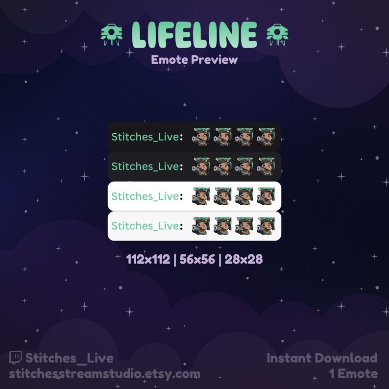 Apex Legends Lifeline Pirate Queen Gun Twitch Emote | Streamer ...