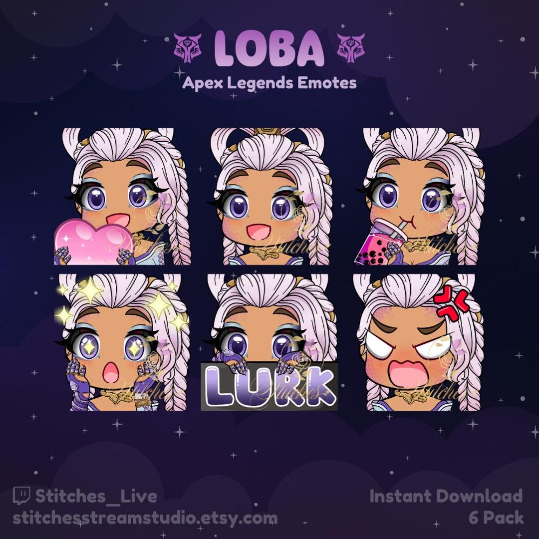 Apex Legends Loba Lunar Goddess Twitch Emote Pack | Streamer, Streaming ...