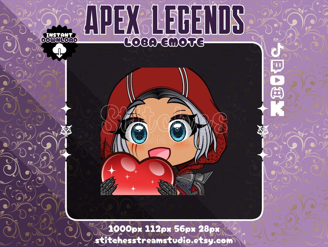 Apex Legends Loba Lycan Hunter Heart Premade Emote, Loba Emotes Twitch ...