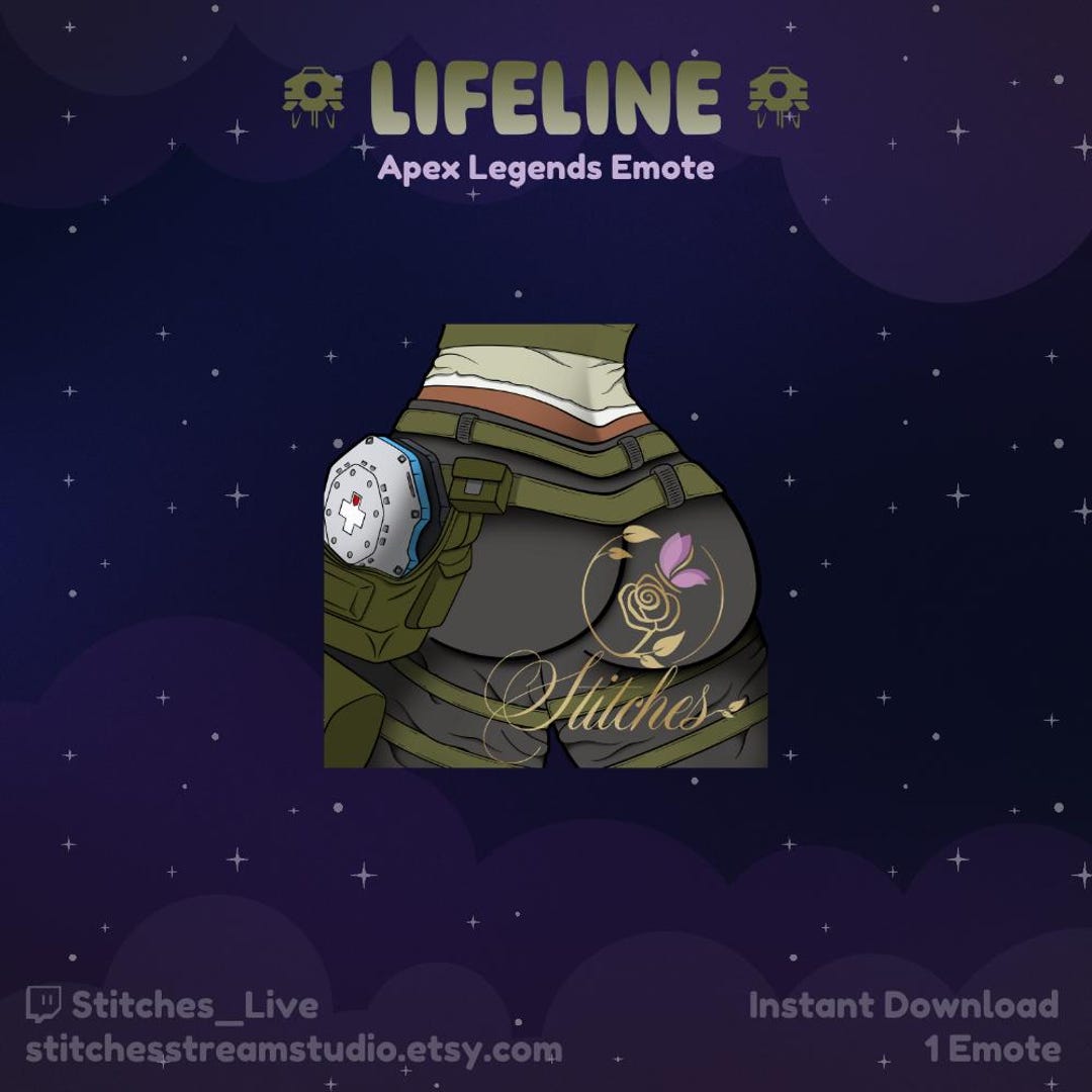 Apex Legends Lifeline Bottom Twitch Emote | Streamer, Streaming Assets ...